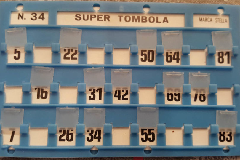 Tombola Board - Italian Christmas game - www.rossiwrites.com - Rossi Writes